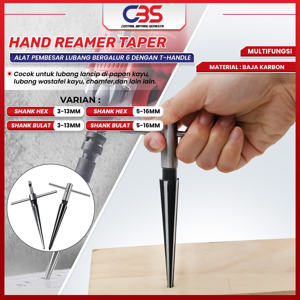 Jual TAPER HAND REAMER ALAT MEMPERBESAR LUBANG ALAT MENGHALUSKAN LUBANG ...