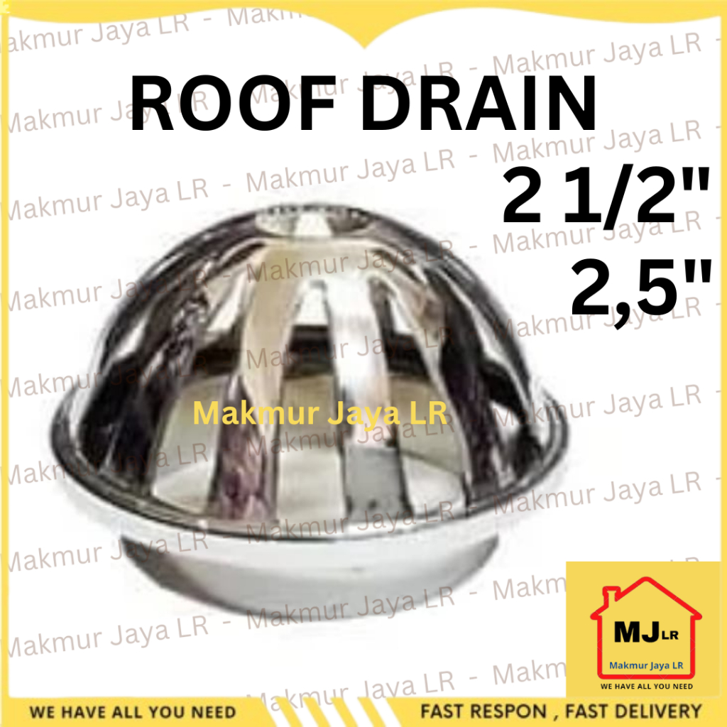 Jual Roof Drain 21/2" 2,5" inch kuningan krom stainless Saringan Talang ...