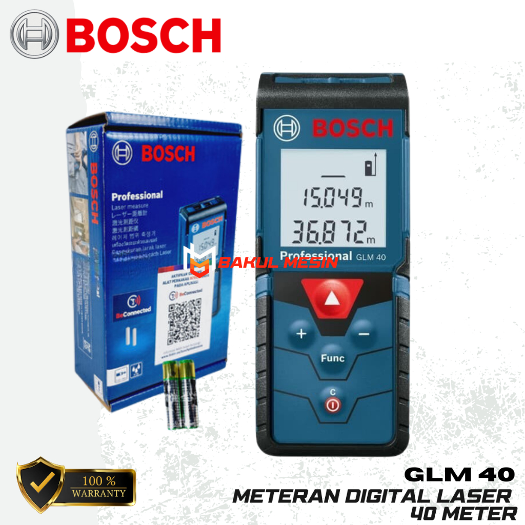 Jual BOSCH GLM40 Meteran Digital Laser 40Meter Pengukur Jarak GLM 40 ...