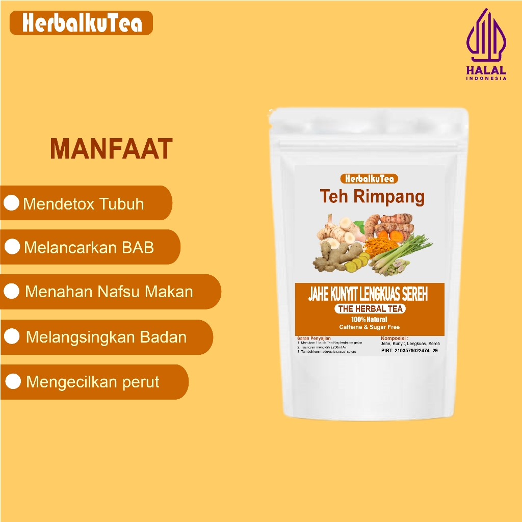 Jual TEH RIMPANG KUNYIT, JAHE, LENGKUAS, SEREH / TURMERIC, GINGER ...
