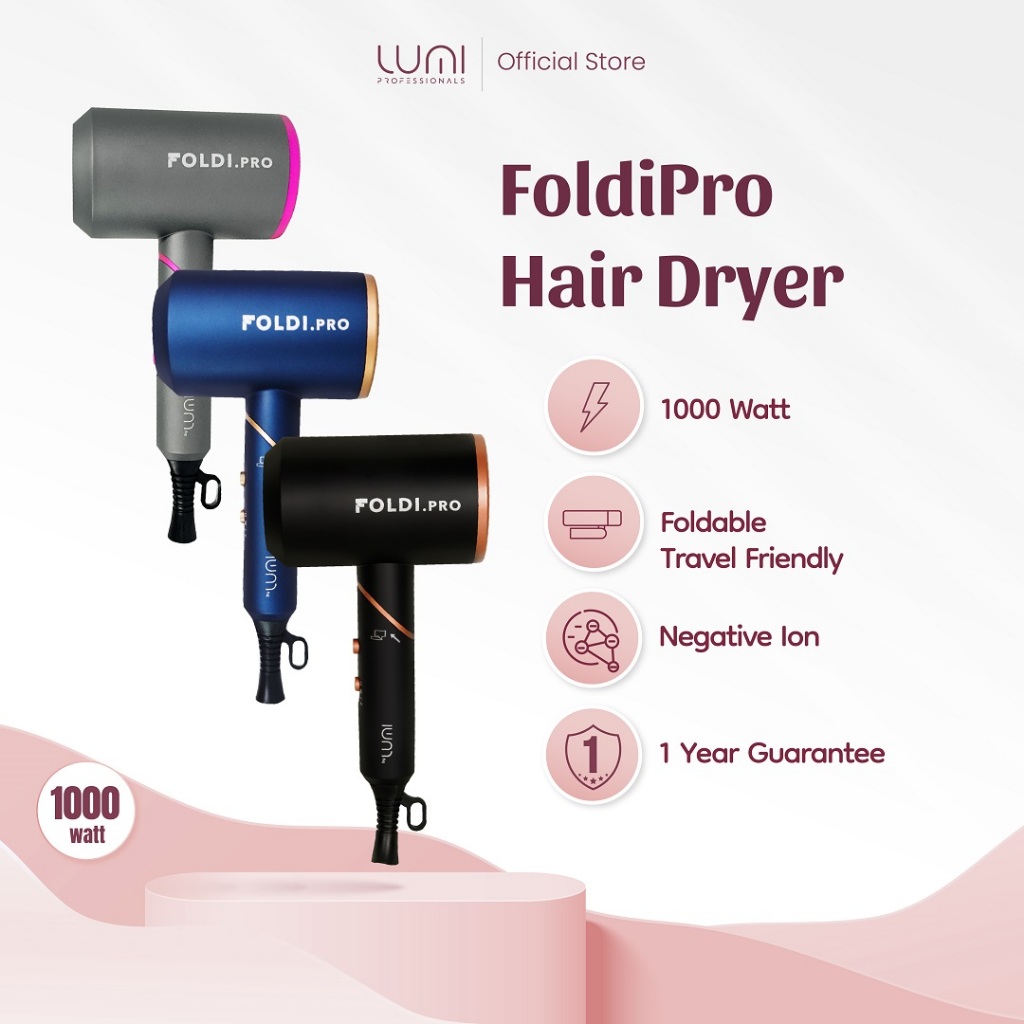 Jual Foldi Pro Hair Dryer by Lumi | Shopee Indonesia