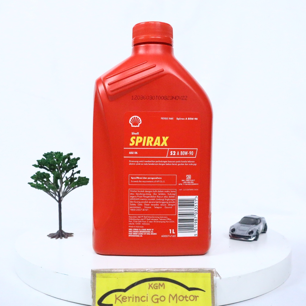 Jual Shell Spirax S2 A SAE 80W-90 1 Liter API GL-5 Oli Transmisi Manual ...