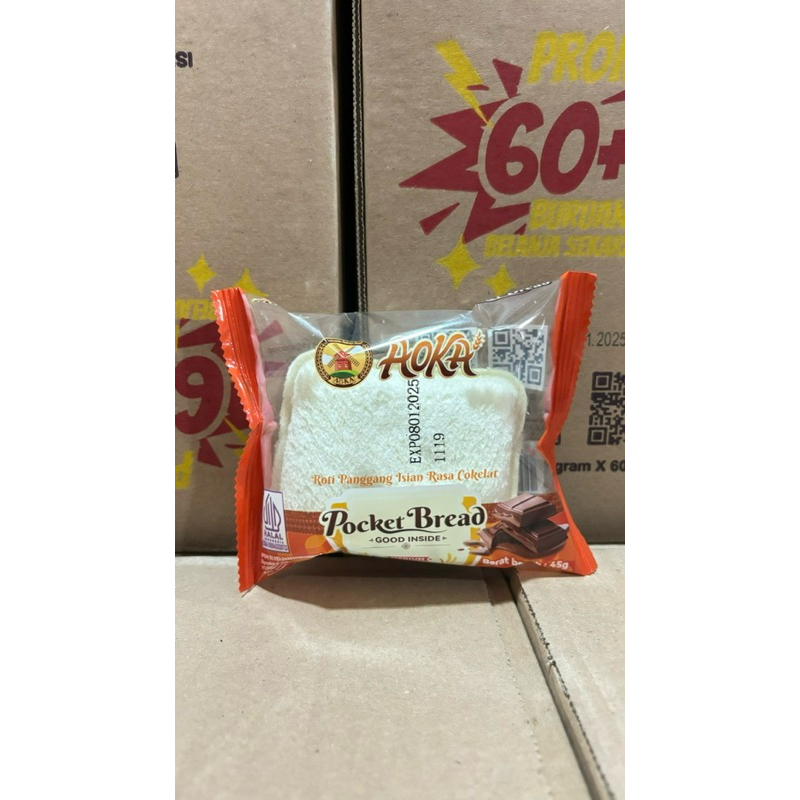 Jual Roti Aoka Sandwich Pocket Bread Cokelat dan Yogurt | Shopee Indonesia
