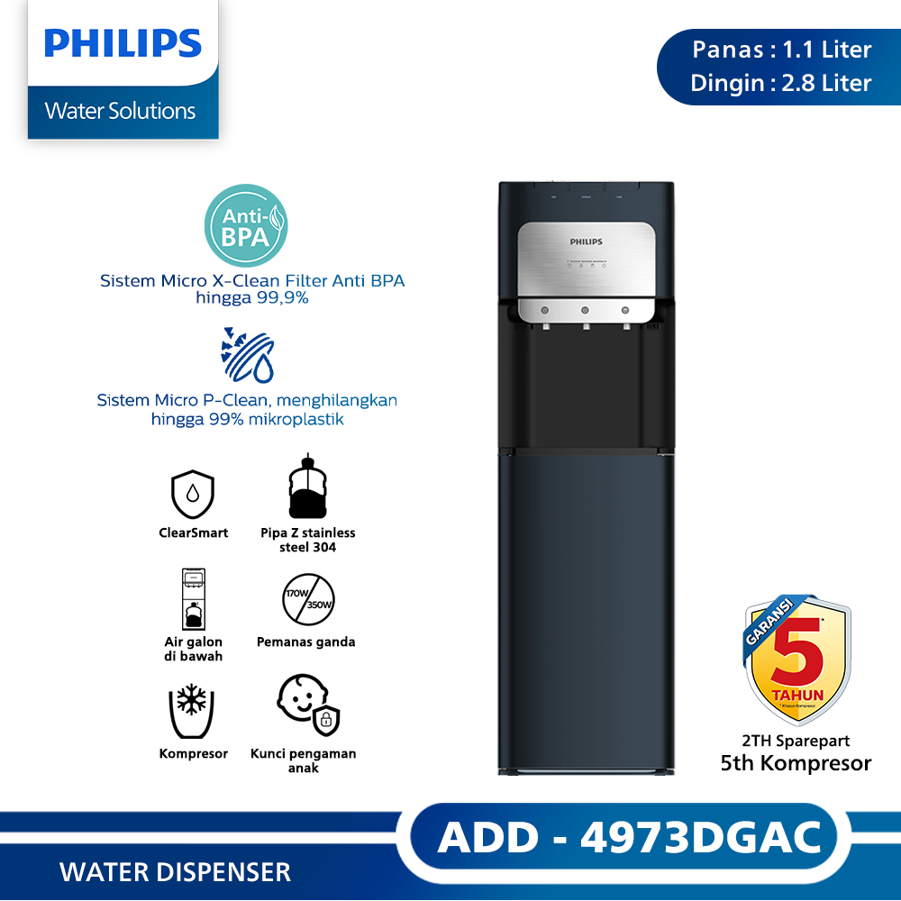 Jual Philips Dispenser Bottom Loading ADD4973DGAC - Abu Tua (Filter ...