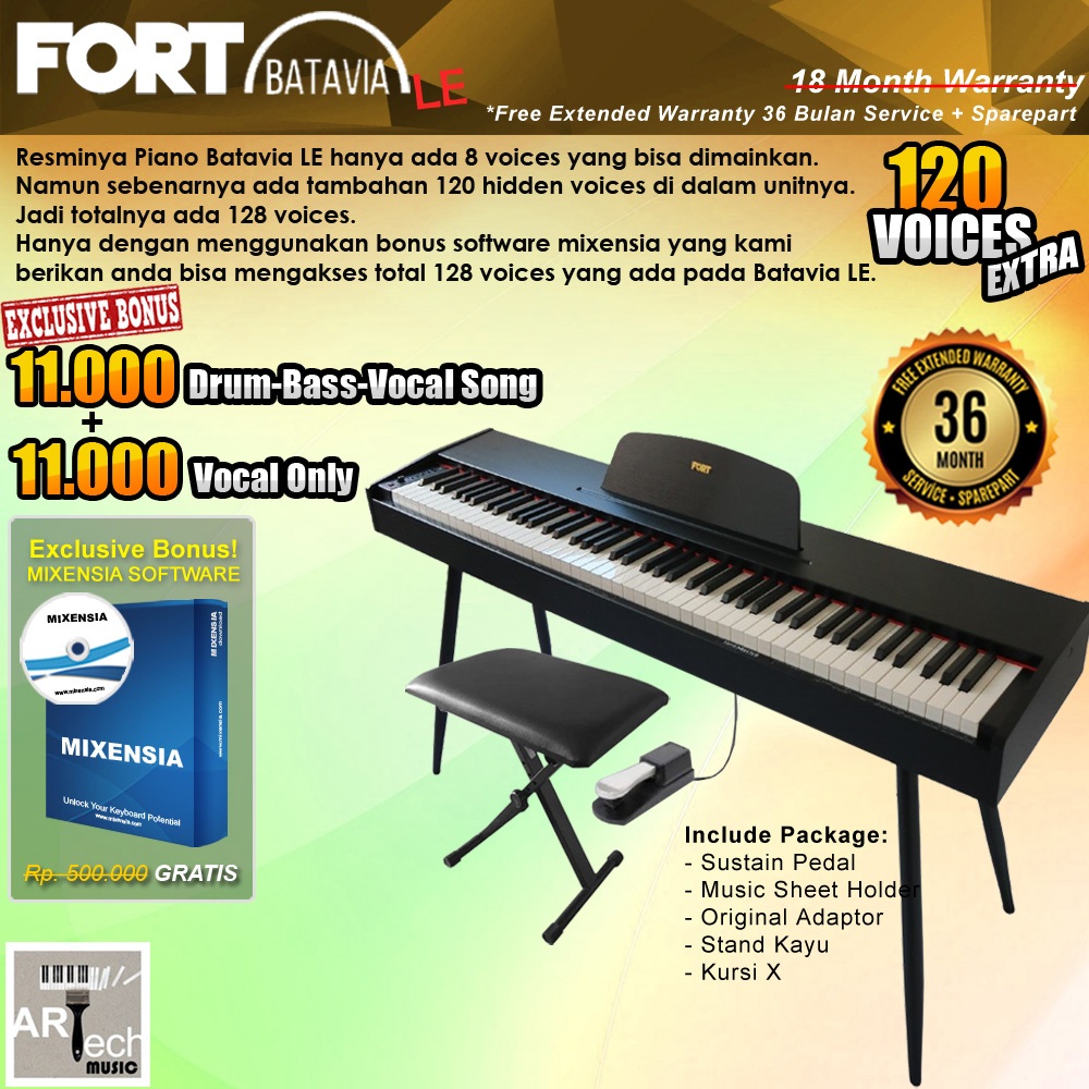 Jual Digital Piano Fort Batavia LE / BataviaLE Garansi Resmi | Shopee ...