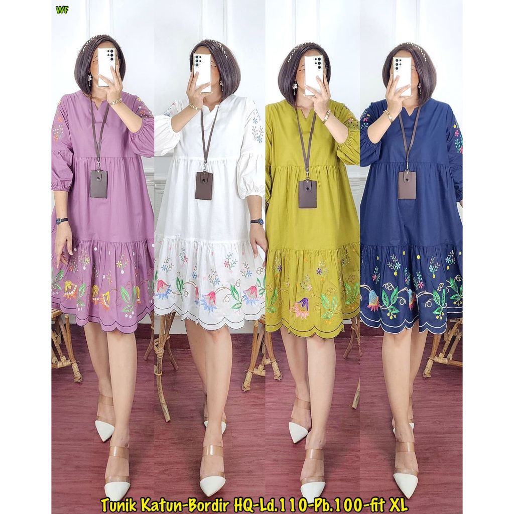 Jual TKG - (READY STOK) YANITA TUNIK Katun Bordir Premium Modis ...