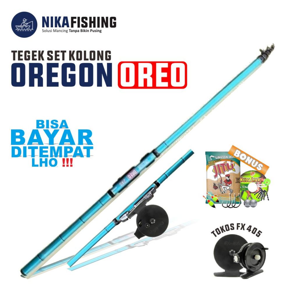 Jual Set Pancing Joran Tegek Oregon Oreo Kolong dan Komplit Tongkat ...