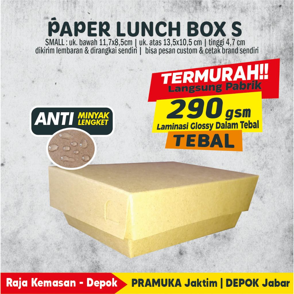 Jual Lunch Box S Kraft Polos Laminasi | Shopee Indonesia