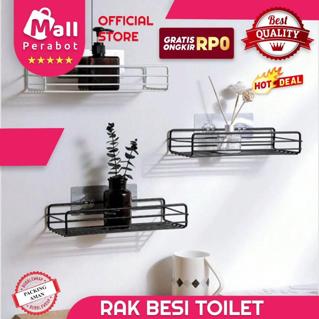 Jual Mall Perabot | Rak Besi Persegi / Sudut Kamar Mandi Tempel ...