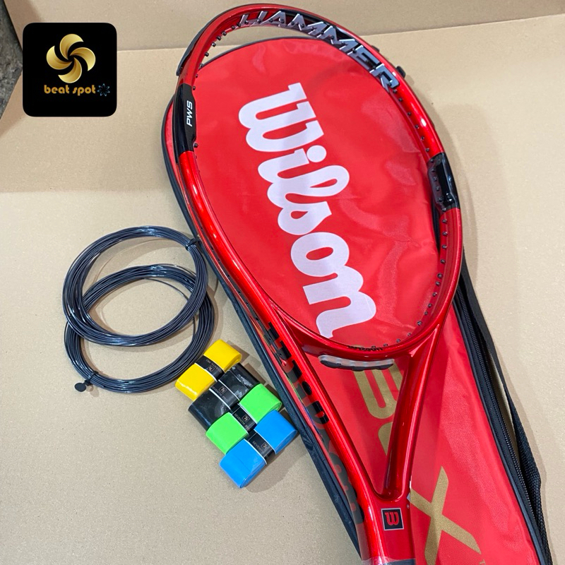 Jual raket tenis wilson hyper hammer pws merah siap smash komplit tas ...
