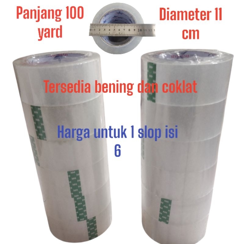 Jual Lakban OPP 100 yard / solasi tape lakban 100 yard 1 slop isi 6 | Shopee Indonesia