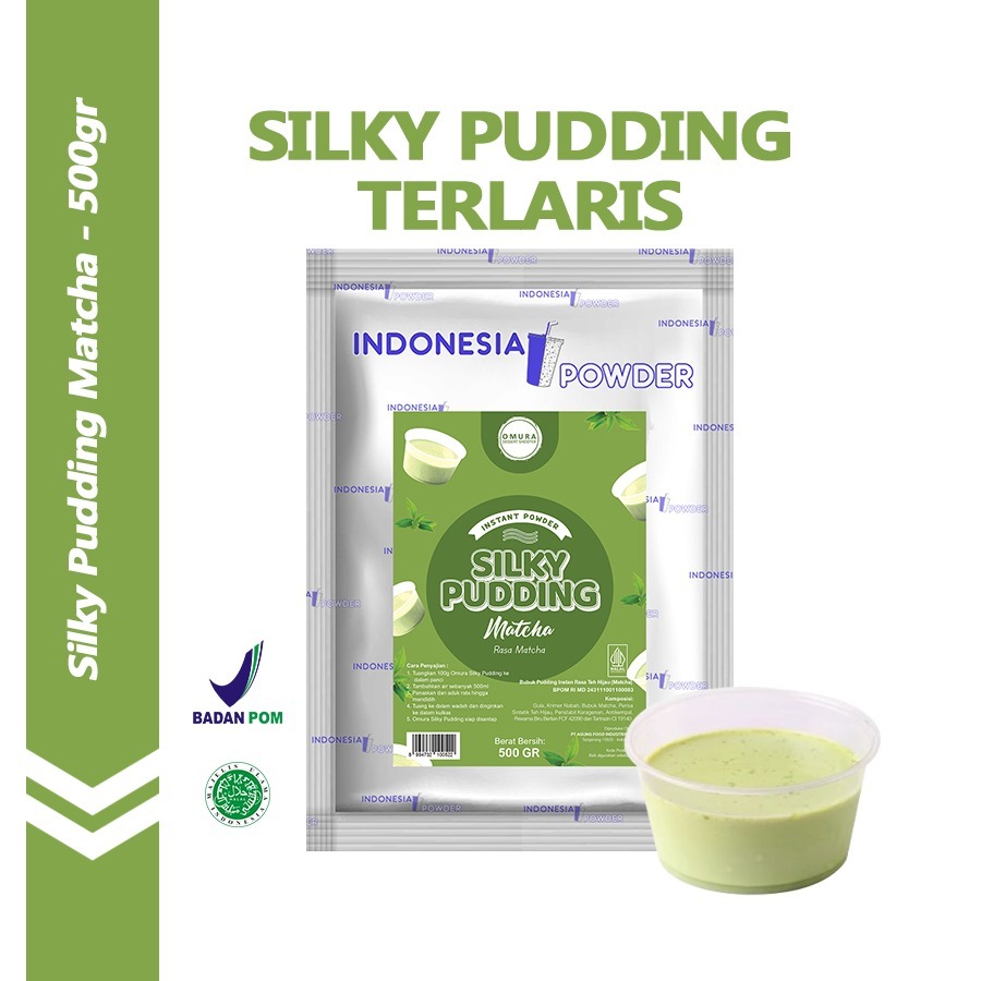 Jual [SILKY PUDDING] Bubuk Silky Pudding Rasa Matcha 500 Gr Mix Gula ...