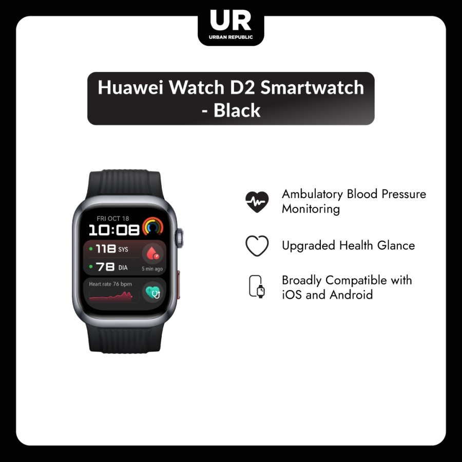 Jual Huawei Watch D2 Smartwatch - Black | Shopee Indonesia