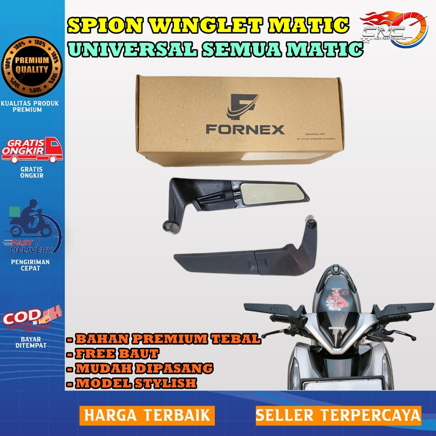 Jual SPION MATIC SPION WINGLET UNIVERSAL MOTOR MATIC BEBEK HONDA VARIO ...