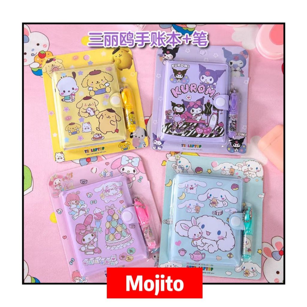 Jual Buku Diary Kancing Sanrio / Cute mini notebook 2in1 / Set memo ...
