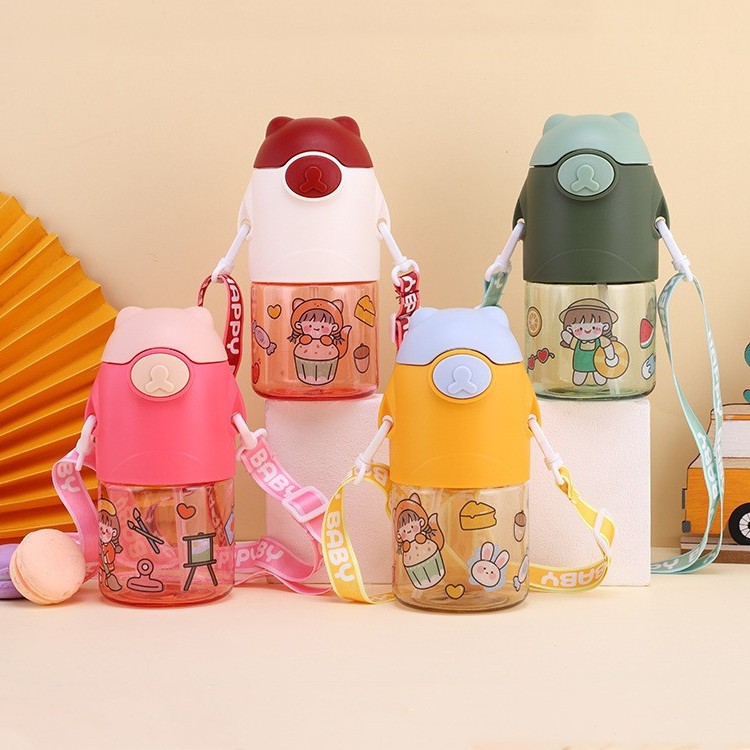 Jual Botol Minum Anak Lucu Happy Bear Free Sticker 650ml | Shopee Indonesia