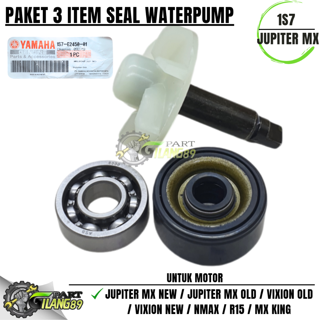 Jual PAKET KIPAS WATERPUMP + SEAL WATERPUMP + BEARING 6000 VIXION LAMA / JUPITER MX LAMA ...