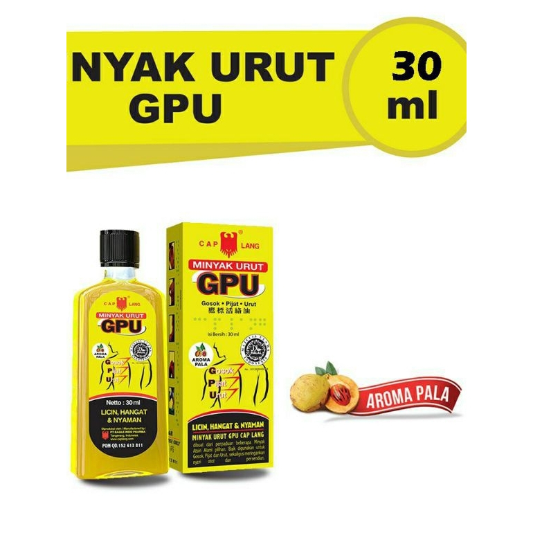 Jual Minyak Urut GPU Cap Lang 30ml ( Varian Aroma PALA ) | Shopee Indonesia