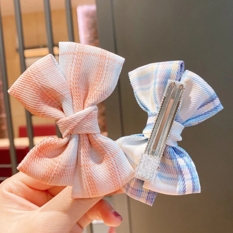 Jual Jepit Rambut Single Pita Wanita / Hair Pin Pita Flanel Kotak ...