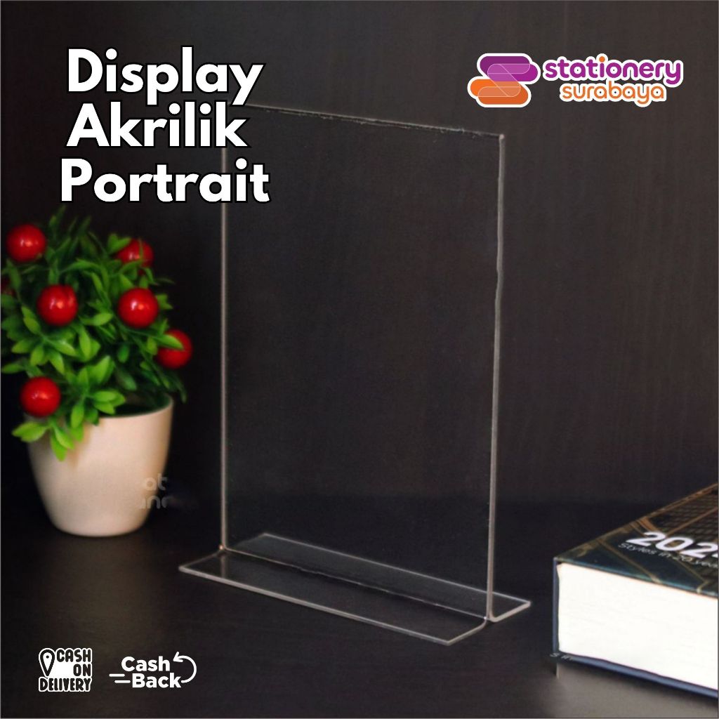 Jual Display Menu Acrylic Standing Akrilik Papan Tempat Meja Minimalis ...