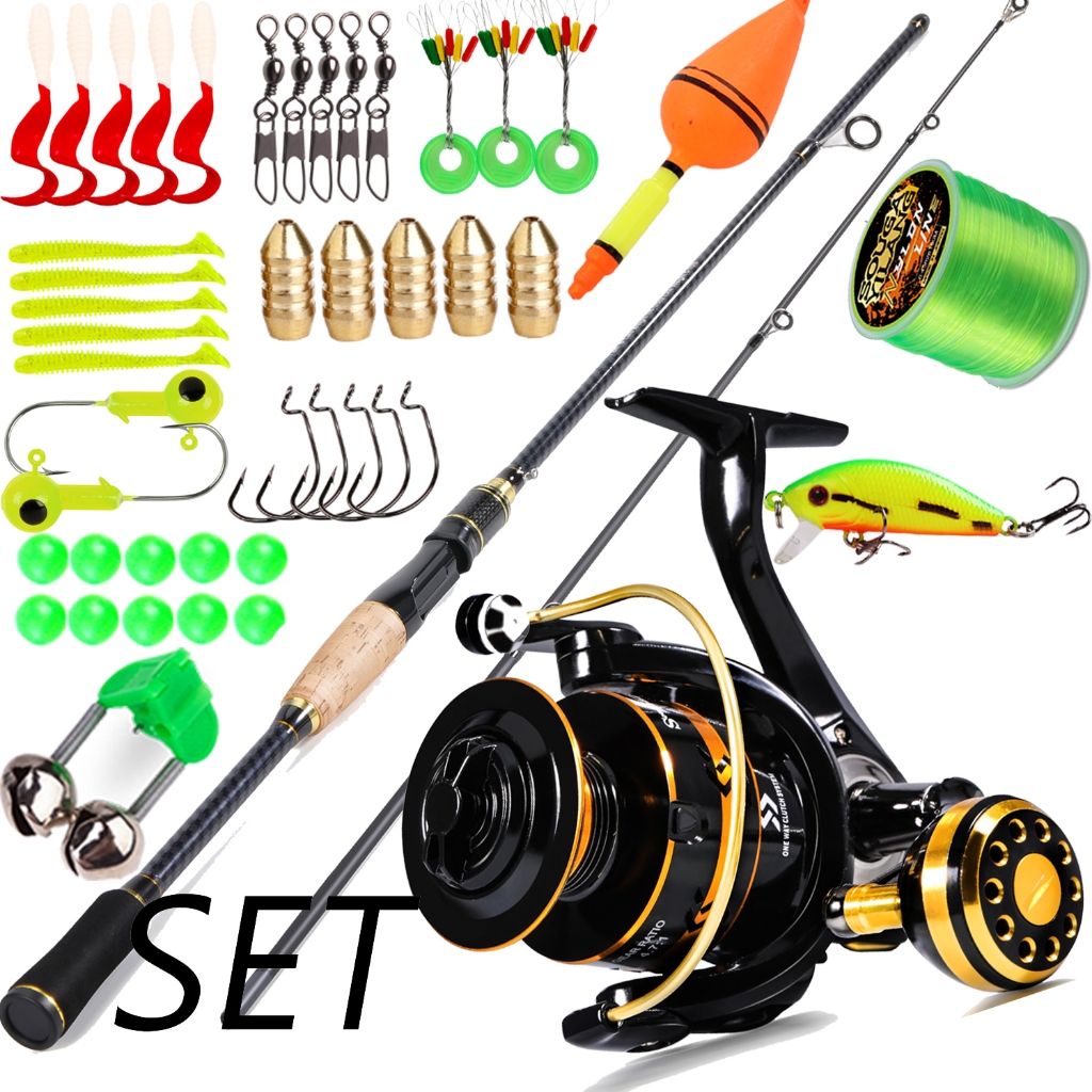 Jual Sougayilang Joran Pancingan Set 1.8m Kaku Carbon 5-10LB 1000-5000 Reel Pancing Ultralight ...