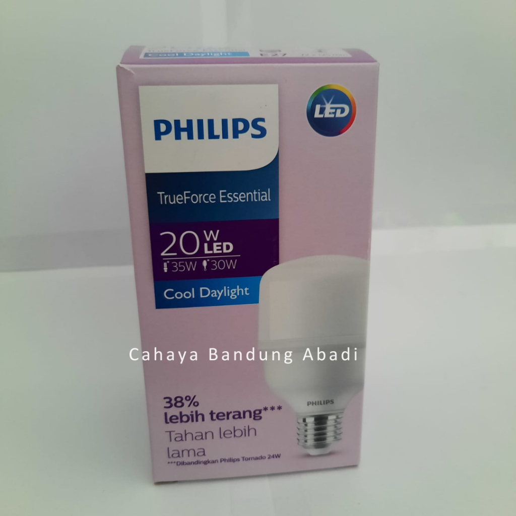 Jual Philips Lampu LED Tforce Essential Trueforce 20W 20 Watt Putih Cool Daylight 6500K E27 ...