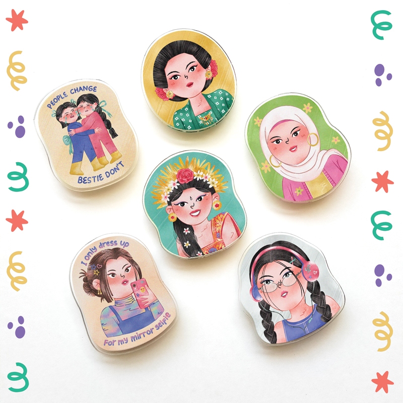 Jual SORAI Girl Quote Acrylic Popsocket / Pop Socket / Griptok / Phone ...