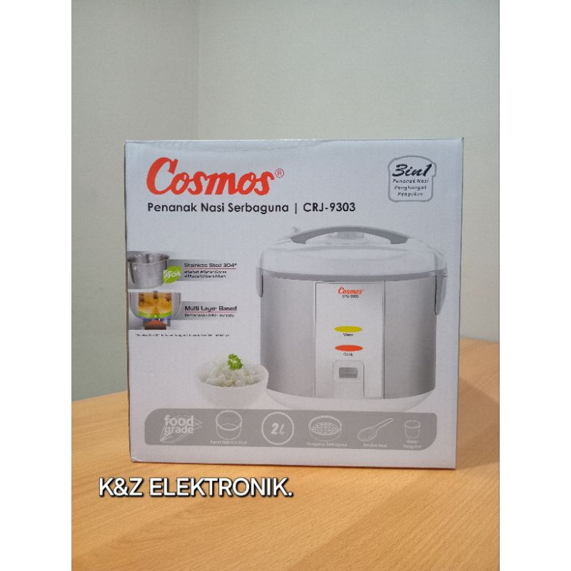 Jual COSMOS CRJ-9308 Magic Com/ Rice Cooker Stainless Steel 2 Liter ...