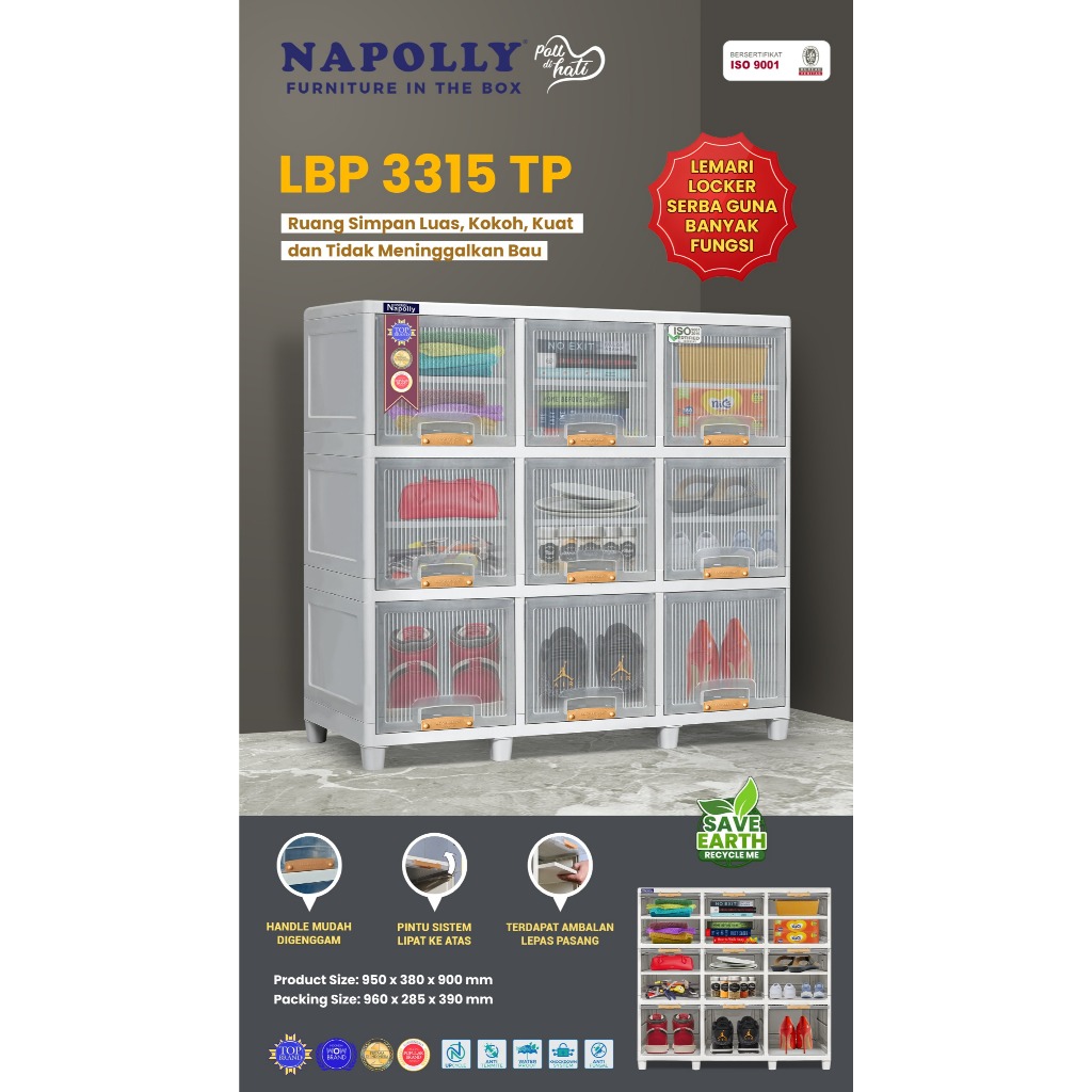 Jual LEMARI PLASTIK LOCKER BOX RAK SERBAGUNA NAPOLLY | Shopee Indonesia