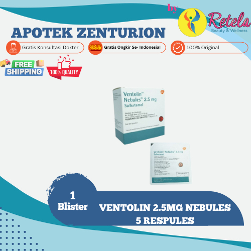 Jual VENTOLIN 2.5MG NEBULES 1 BLISTER 5 RESPULES | Shopee Indonesia