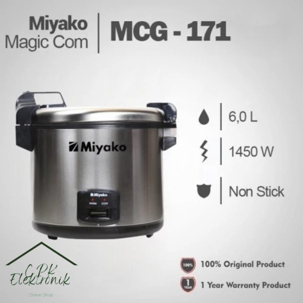 Jual Magic Com Miyako MCG 171 [6 Liter] | Shopee Indonesia