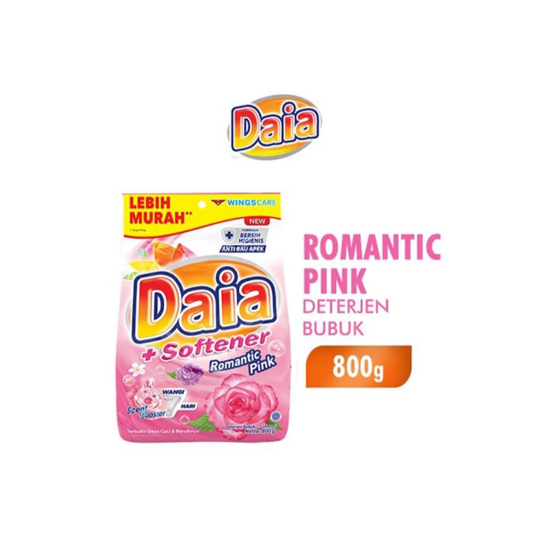 Jual Daia dan soklin Detergent Bubuk + Softener Romantic Pink 800 | Shopee Indonesia
