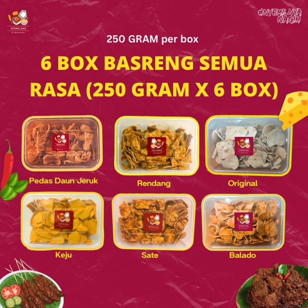 Jual PAKET BUNDLING 6 VARIANT RASA BOX BASRENG | Shopee Indonesia