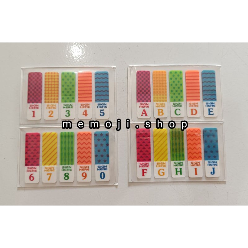 Jual Sticky Notes SIGN HERE ANGKA 0-9 (2 pad) | Shopee Indonesia