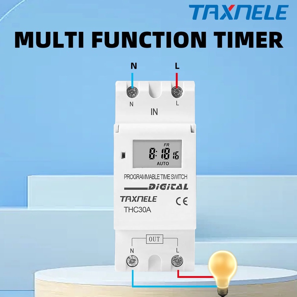 Jual ART D7D3 THC3A Din Rail 2 wire Weekly 7 Days Programmable Digital ...