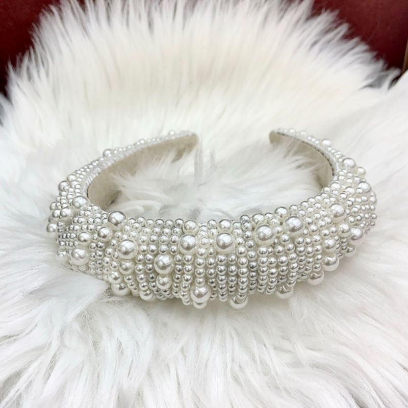 Jual Bando Premium Quality Mutiara Pearl Bando Korea Bahan Bagus Tidak ...