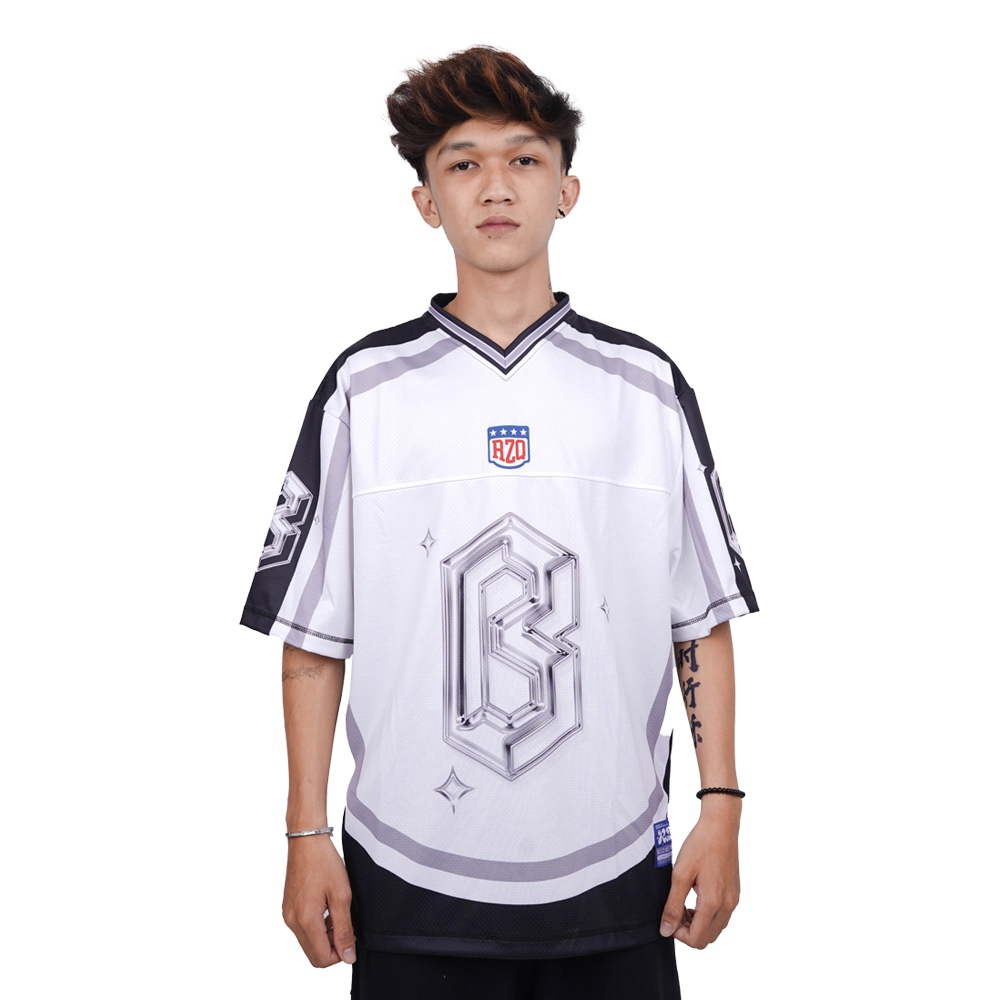 Jual RZQ / B / Alphabet Series / Jersey / Oversize / Streetwear / Retro ...