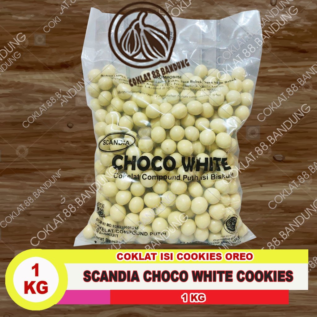 Jual SCANDIA CHOCO WHITE 1KG COKELAT, COKLAT SCANDIA 1 KG CHOCOLATE ...