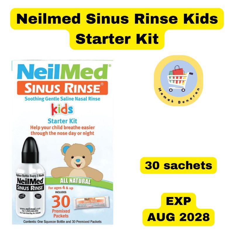 Jual Neilmed Sinus Saline Nasal Rinse kids starter kit isi 30 cuci ...