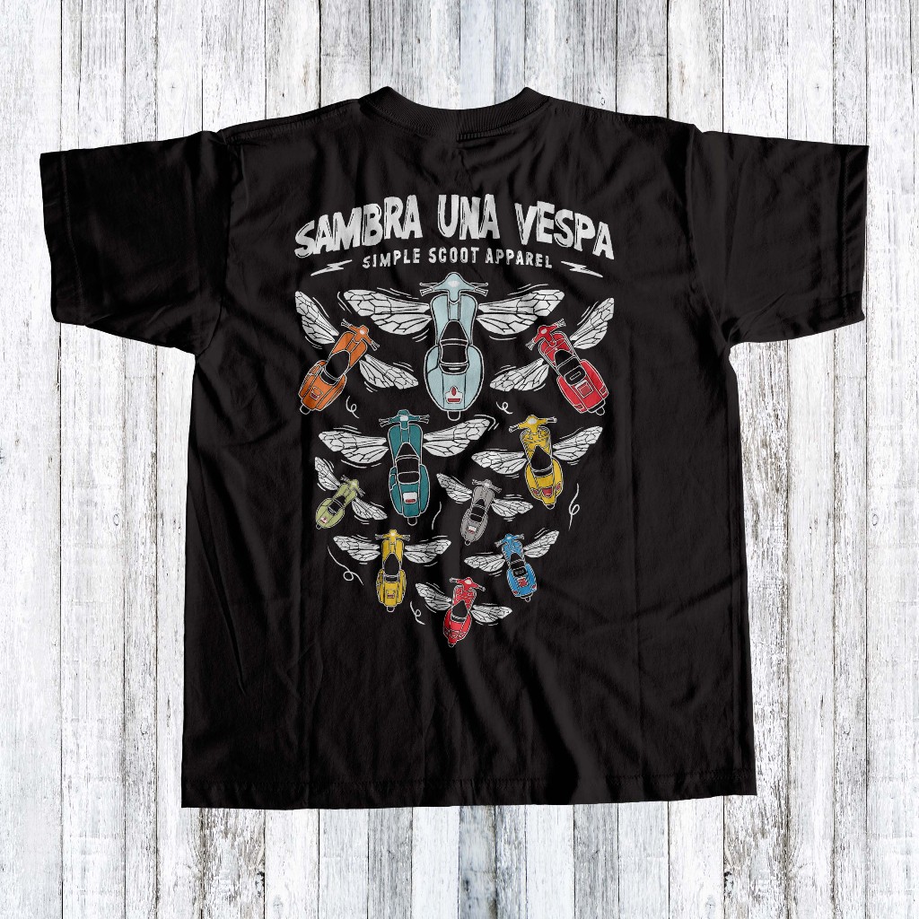 Jual Kaos Scooter / Baju Scooter / Kaos Sambra Una Vespa #2 | Shopee ...
