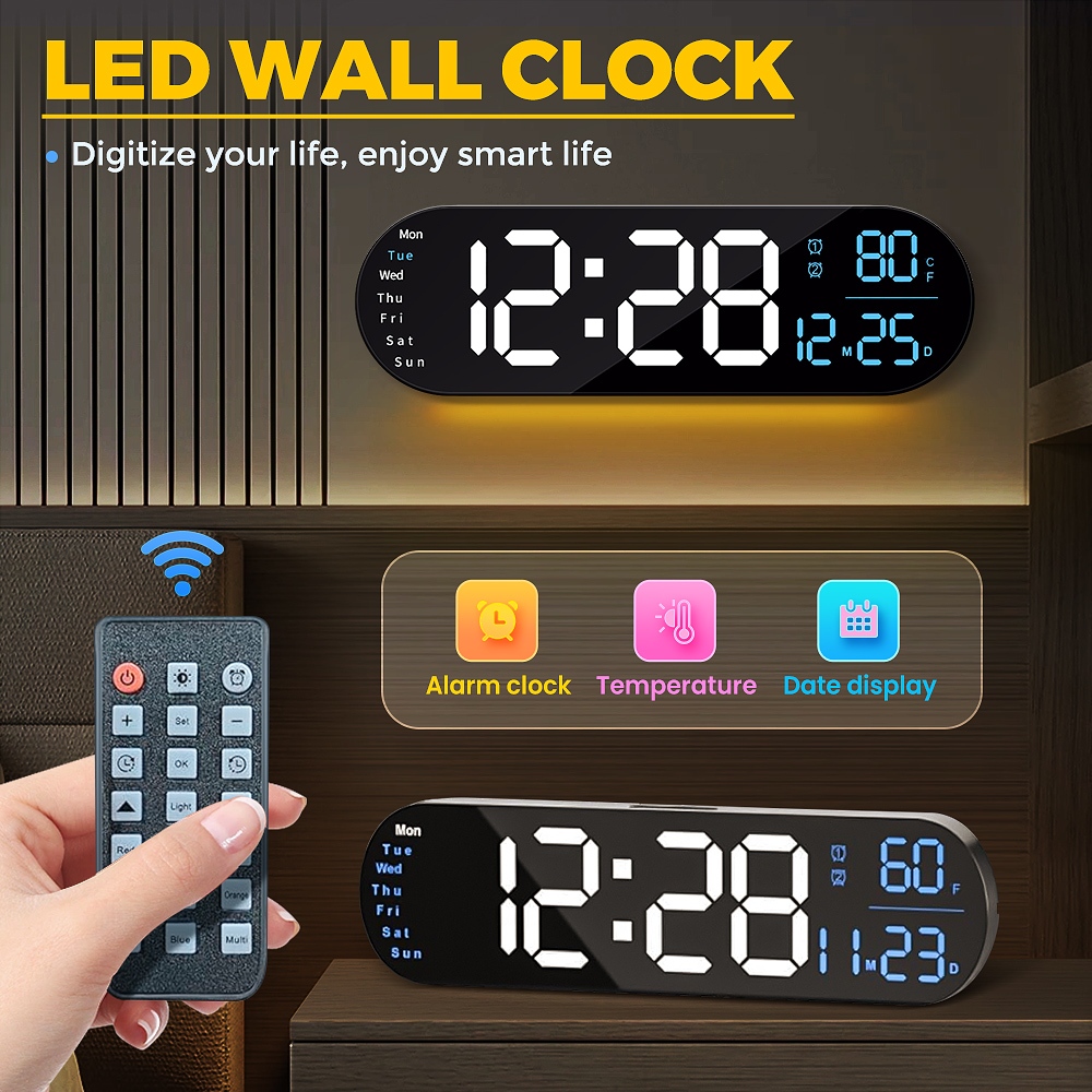 Jual Jam digital multifungsi dengan lampu RGB tampilan LED jam alarm ...