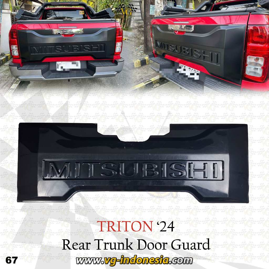 Jual Rear Trunk Door Guard Triton 2024 Guard Body Kit Triton 2024 Cover ...