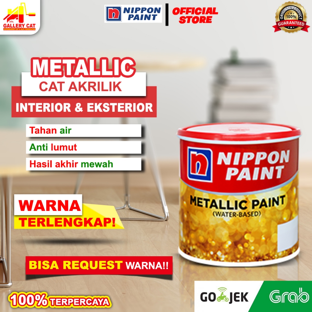 Jual TERMURAH! Cat Akrilik Metallic Paint Nippon Paint 750ml Untuk ...