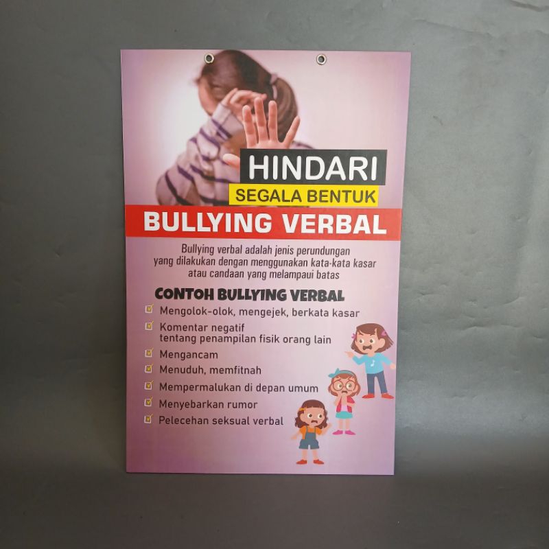 Jual Hard Poster Hindari Segala Bentuk Bullying Verbal - Hard Poster Stop Bullying - Poster ...