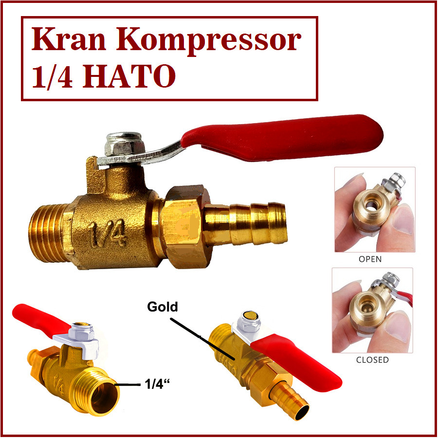 Jual kran kompresor angin 1/4 / Keran Compressor 1/4'' | Shopee Indonesia