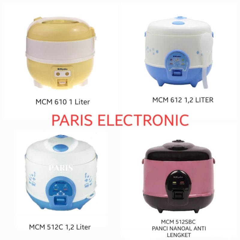 Jual RICE COOKER MIYAKO 1,2L MCM 512C / MCM 612 / MCM 512 SBC / MCM 610 ...