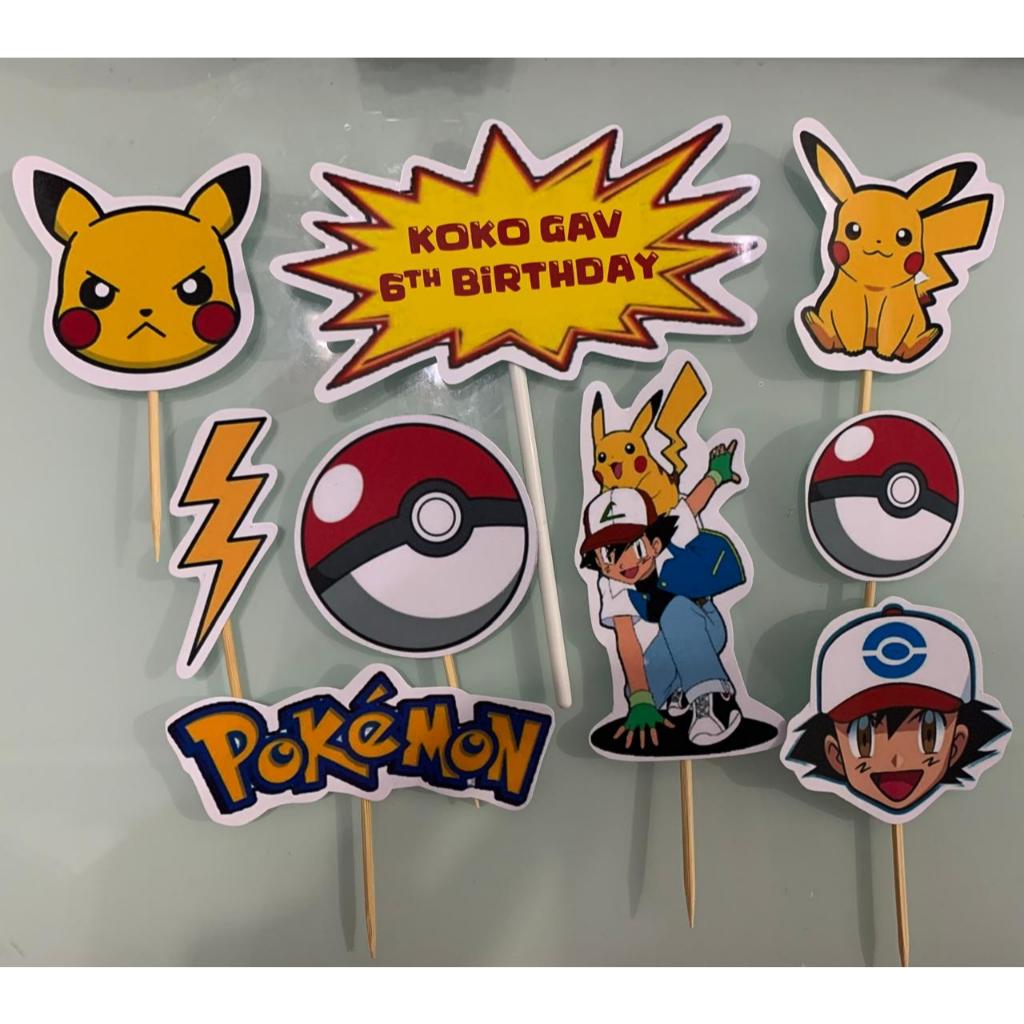 Jual Topper Cake Pokemon / custom nama & umur tulis dinote | Shopee ...