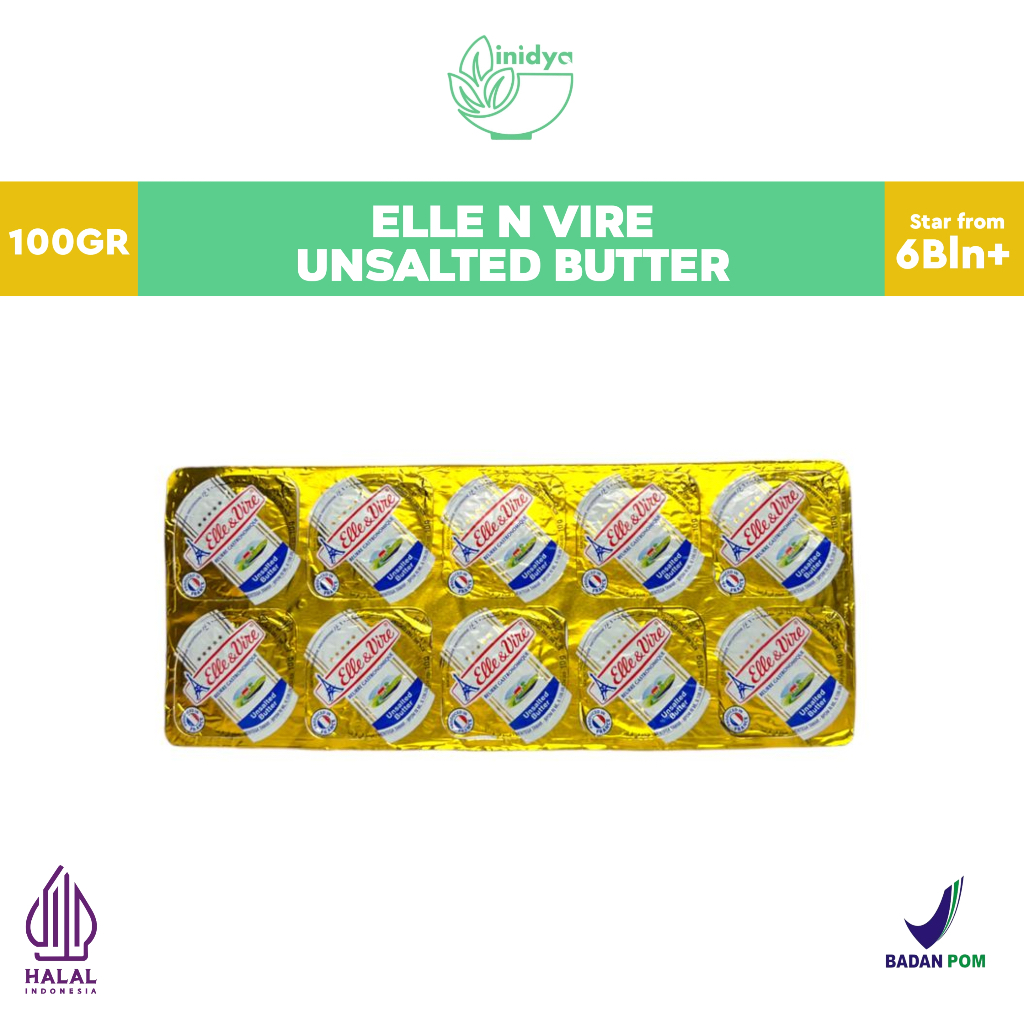 Jual UNSALTED BUTTER (UB) ELLE & VIRE 10 Cup - Lemak Tambahan Mpasi ...