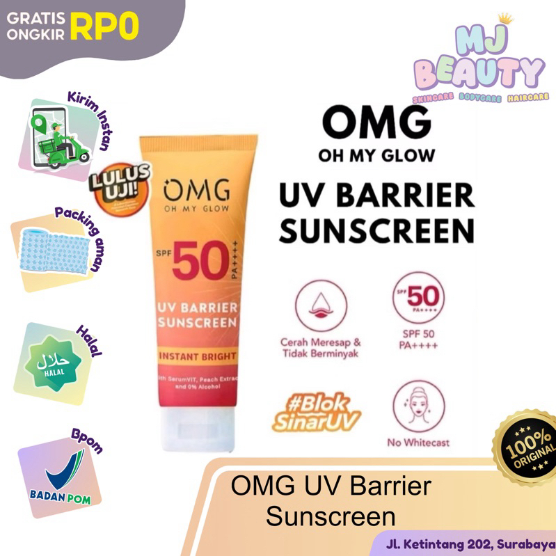 Jual OMG UV Barrier Sunscreen SPF50 PA++++ 25ml - Sunscreen | Shopee ...