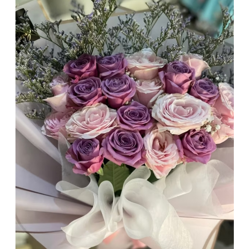 Jual BUKET BUNGA MAWAR SEGAR FRESH ROSE BOUQUET 20 TANGKAI | Shopee ...
